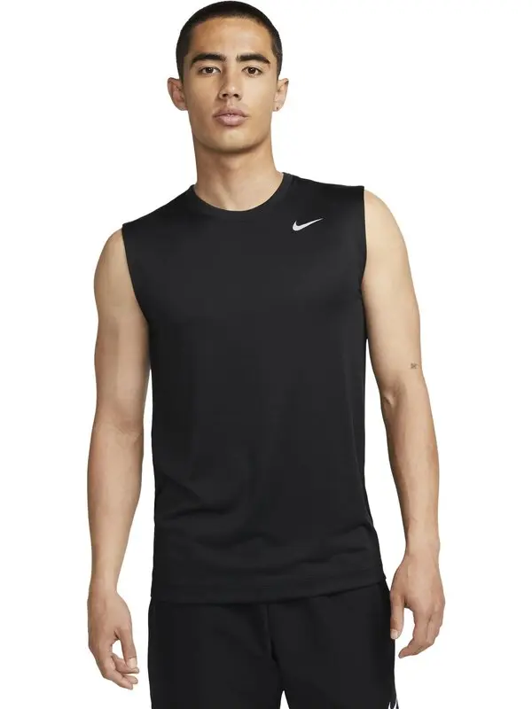 Nike Dri-fit Legend Sleeveless Fitness Top - Black/matte Silver