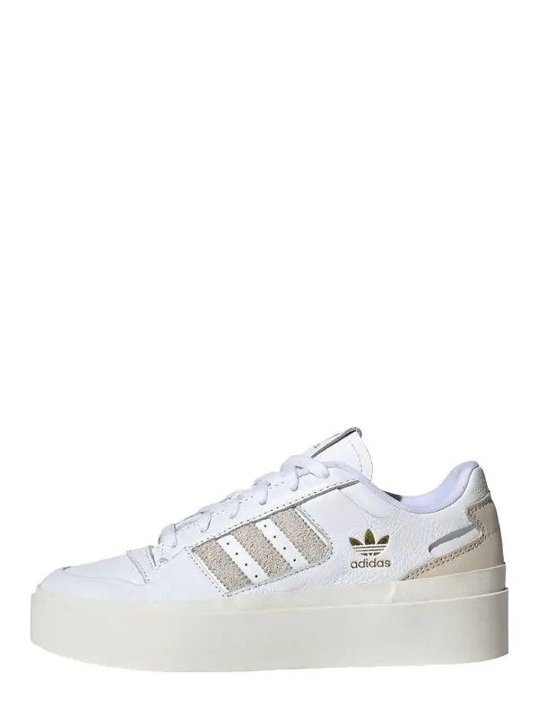 Adidas Forum Bonega Platform Sneakers - White/brown/gray