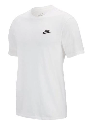 Nike Logo Pure Cotton Short Sleeve - White