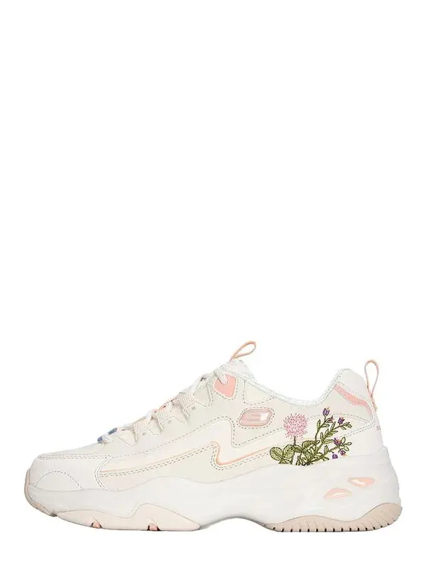Sketchers D'lites 4.0 Low Top Sneakers - White/pink