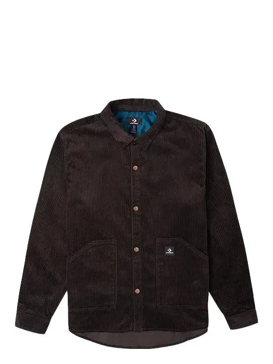 CONVERSE Corduroy Button Shirt Asia Sizing - Dark Brown