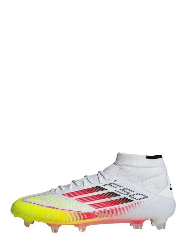 Adidas F50 Elite Mid Fg Football Cleats - Cloud White/lucid Red/solar Yellow