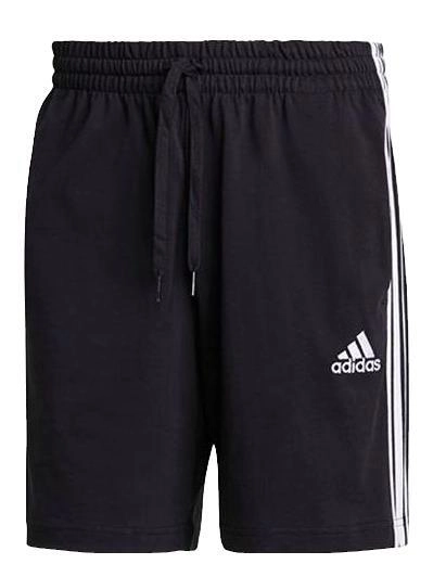 Adidas Logo Printing Stripe Sports Training Shorts - Black