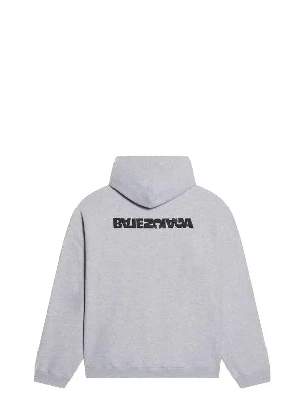 Balenciaga Turn Hoodie Wide Fit - Heather Grey/black