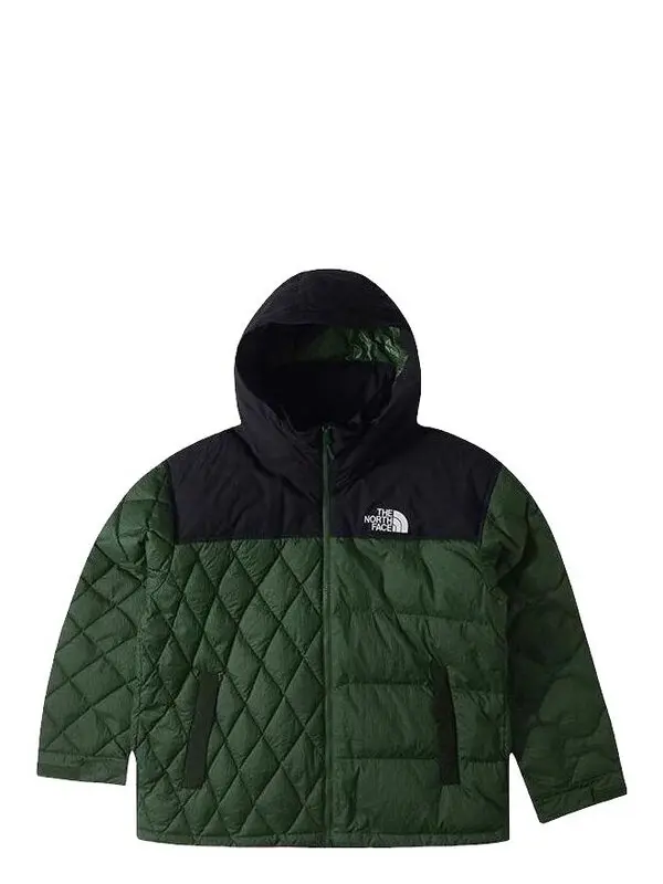 The North Face Hooded Full Zip Quilted Puffer Jacket - Green
