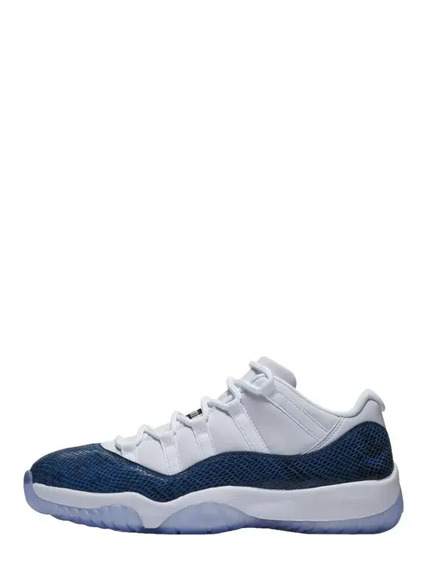 JORDAN Retro Low "navy Snakeskin" Sneakers - White/black/navy