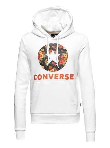 CONVERSE Graphic Print Hoodie - White