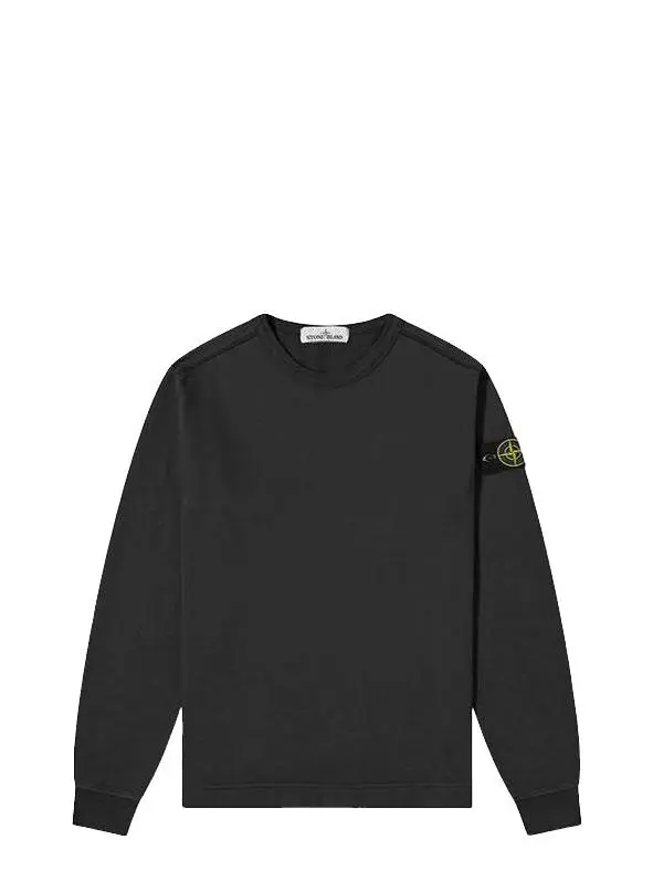 Stone Island Garment Dyed Crewneck Sweatshirt - Black
