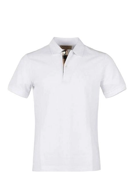 Burberry Lapel Cardigan Short Sleeve Polo Shirt - White