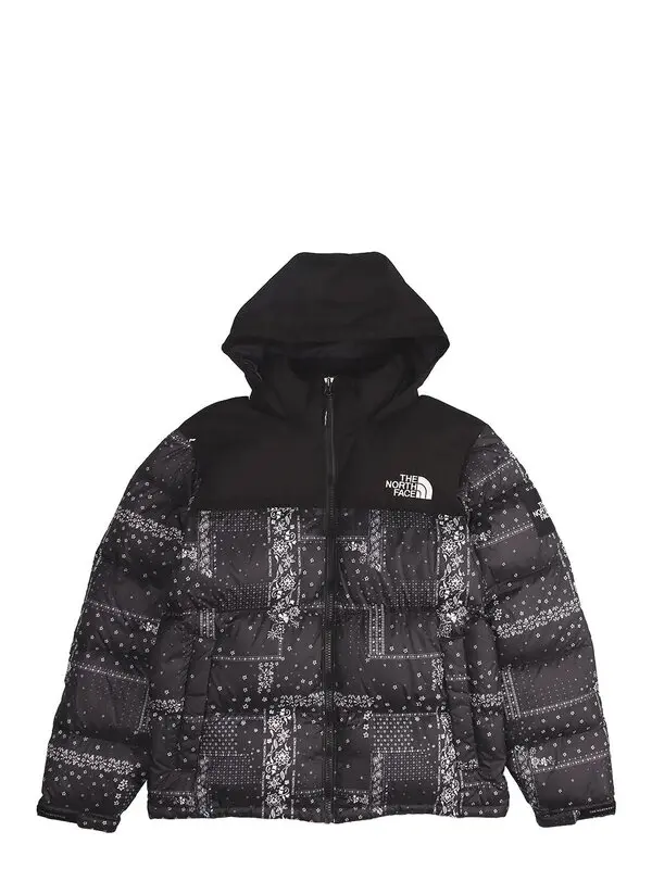 The North Face Label Bandana Nuptse Jacket - Black