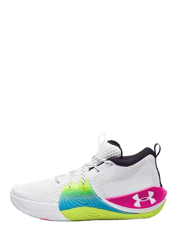 Under Armour Embiid One "draft Night" Mid Top Sneakers - White/pink/green