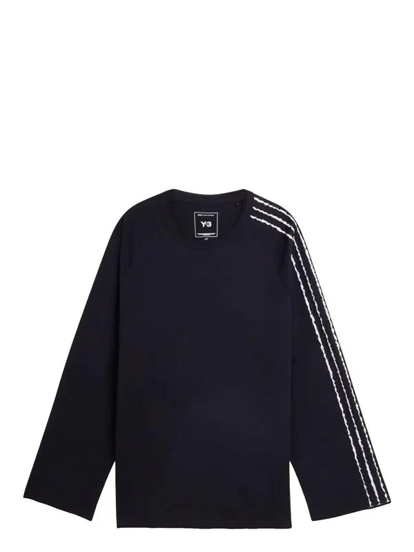 Adidas Y-3 3-stripes Long Sleeve T-shirt - Black
