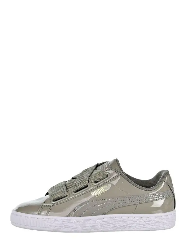 PUMA Basket Heart Patent Sneaker - Silvergray