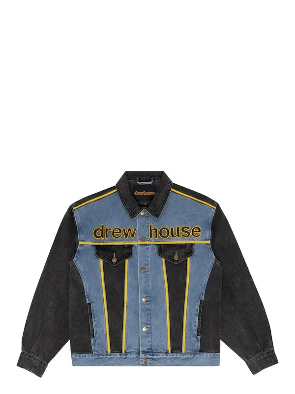 Drew House Oversized Mascot Trucker Jacket - Blue/black