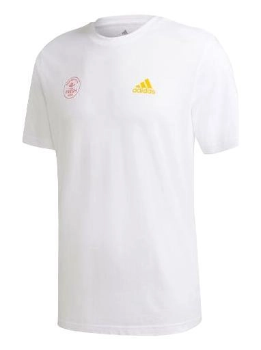 Adidas Snack Photo Tee Alphabet Logo Round Neck Short Sleeve - White