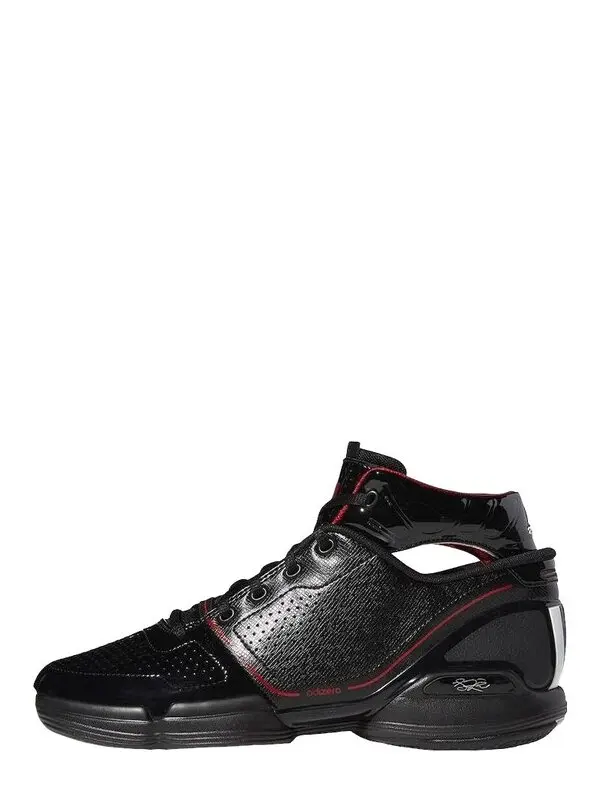 Adidas Adizero Rose 1 'bulls' Low Top Sneakers - Core Black/cloud White/scarlet