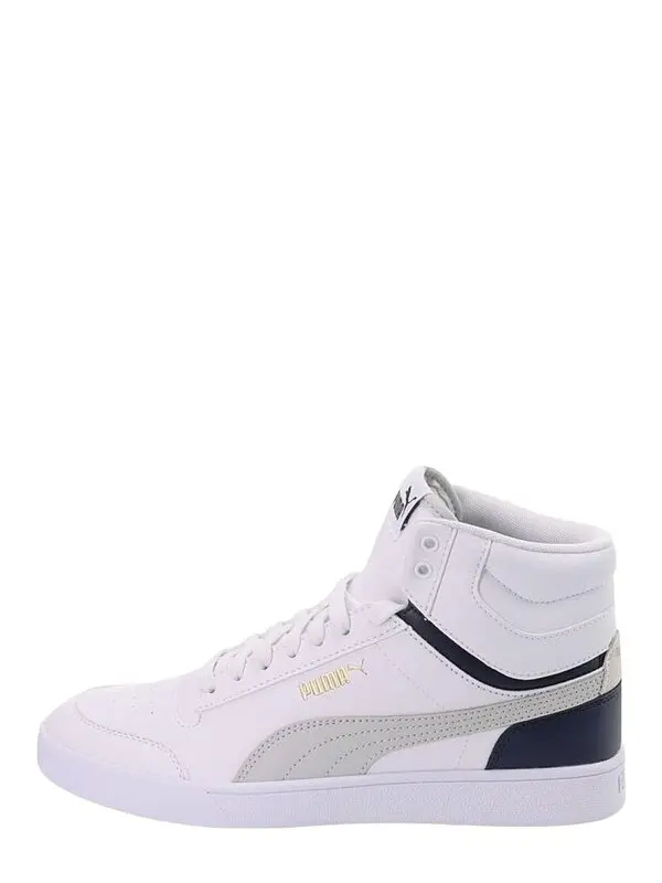 PUMA Shuffle Mid High Top Sneakers - White/blue