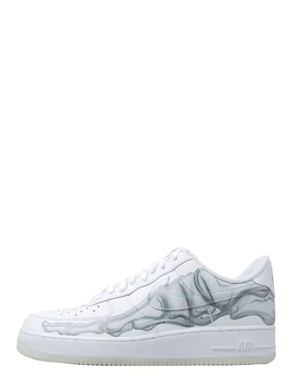 Nike Force 1 Low Qs Skeleton "all Hallows Eve" Sneakers - White/grey