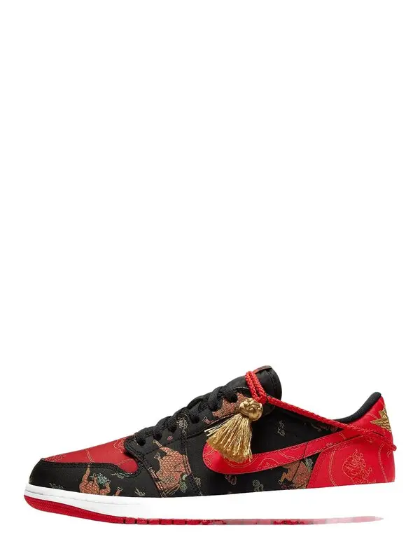 JORDAN Air 1 Low Og Chinese New Year Sneakers - Black/university Red/metallic Gold