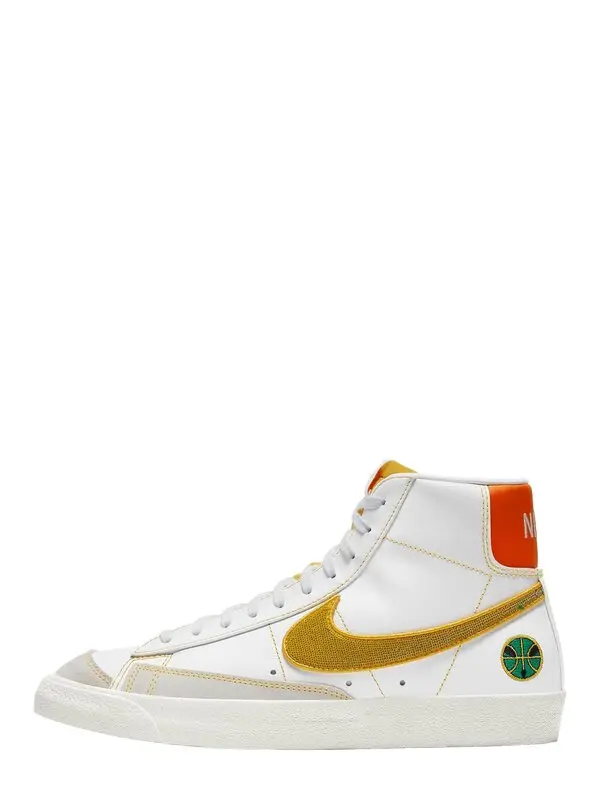 Nike Blazer Mid '77 Vintage Roswell Rayguns High Top Sneakers - White/yellow/green