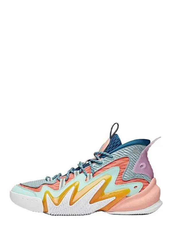 ANTA Shock The Game 4.0 Basketball Shoes - Bluegreenpink