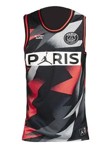 JORDAN Paris Saint-germain Mesh Jersey Black Infrared 23 - Black/infrared 23