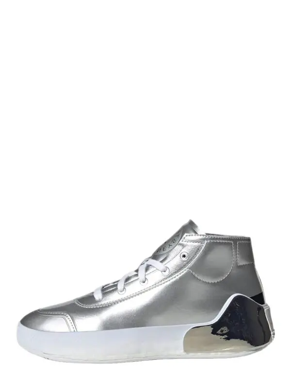 Adidas By Stella Mccartney Treino Mid-cut Sneakers - Silver Metallic/silver Metallic/core Black