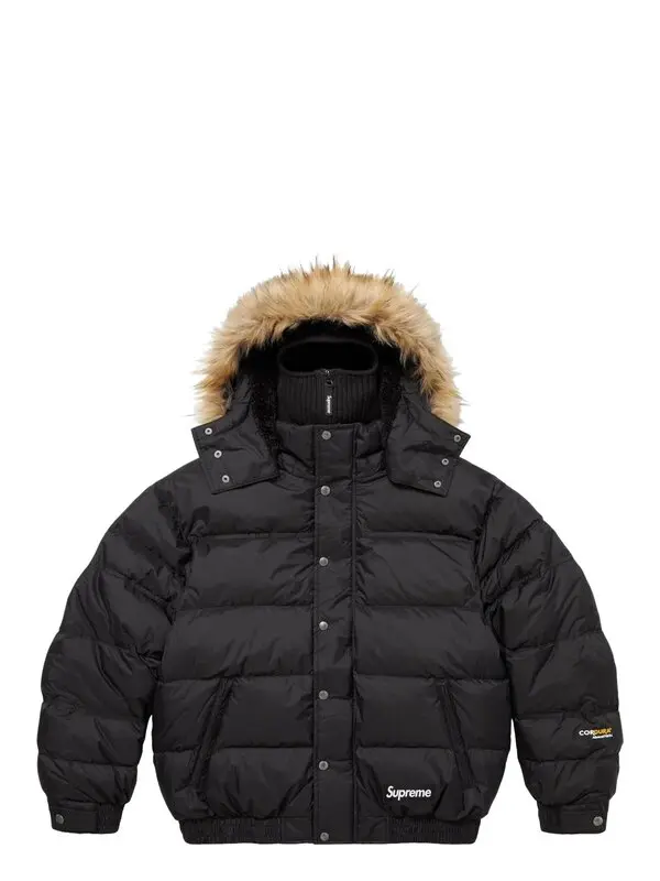 Supreme 700-fill Down Puffer Jacket With Fur-trimmed Hood - Black