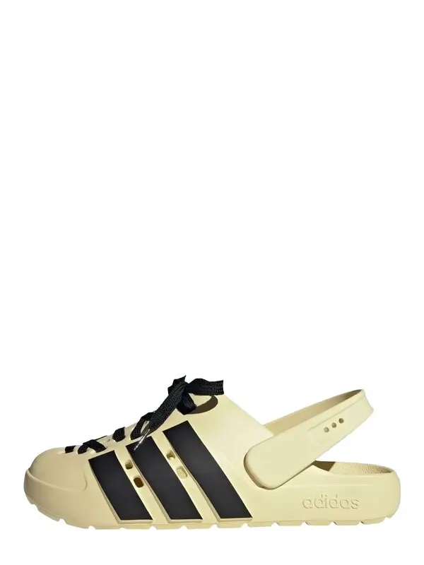 Adidas Adilette Clog 2.0 Slip-on Shoes - Warm Vanilla/core Black/gold Metallic
