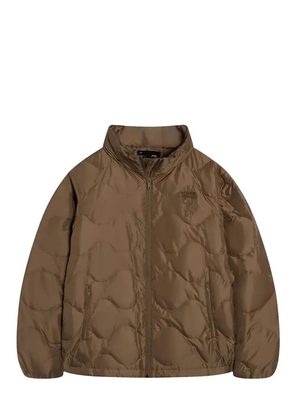 LI-NING Water Repellent Quilted Down Jacket - Tan
