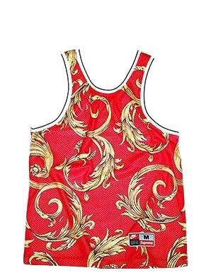 Supreme X Nike Basketball Jersey With Crossover Printing - Red