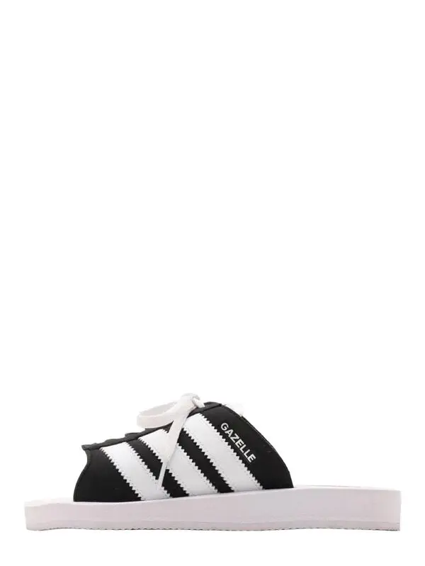 Adidas Gazelle Beach Slides With Lace-up Detailing - White/black