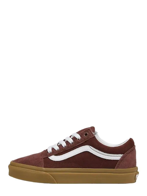 VANS Old Skool Corduroy Lace Up Sneakers - Redbrown