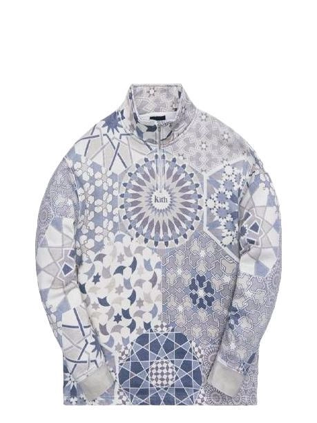 Kith Moroccan Tile Quarter Zip Canvas - Blue