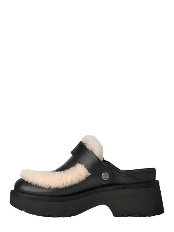 UGG Esmee Leather Clog Mules - Black