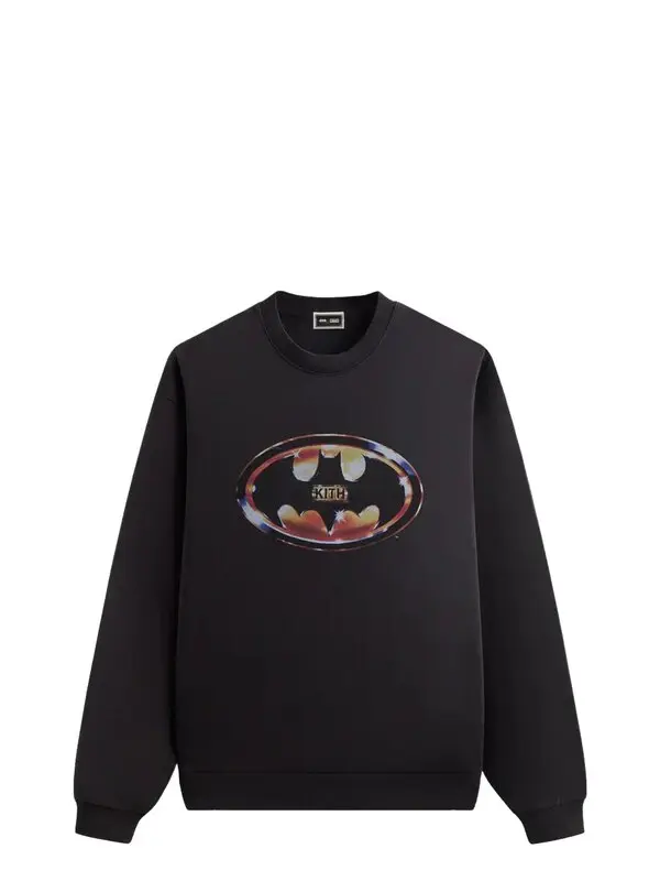 Kith X Batman Logo Vintage Nelson Crewneck - Black