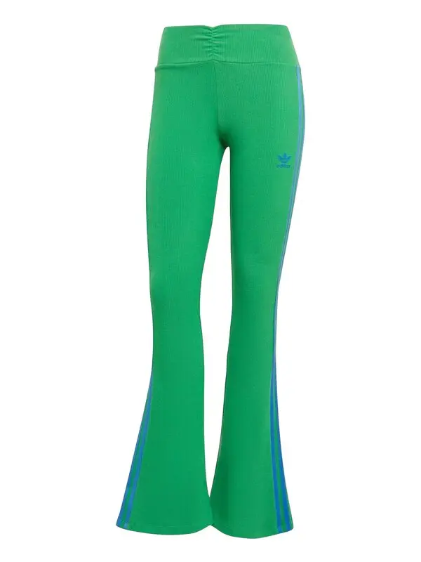 Adidas Originals Rib Flared Leggings - Green