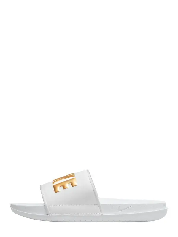 Nike Offcourt Slide Metallic Gold Detail - White/gold