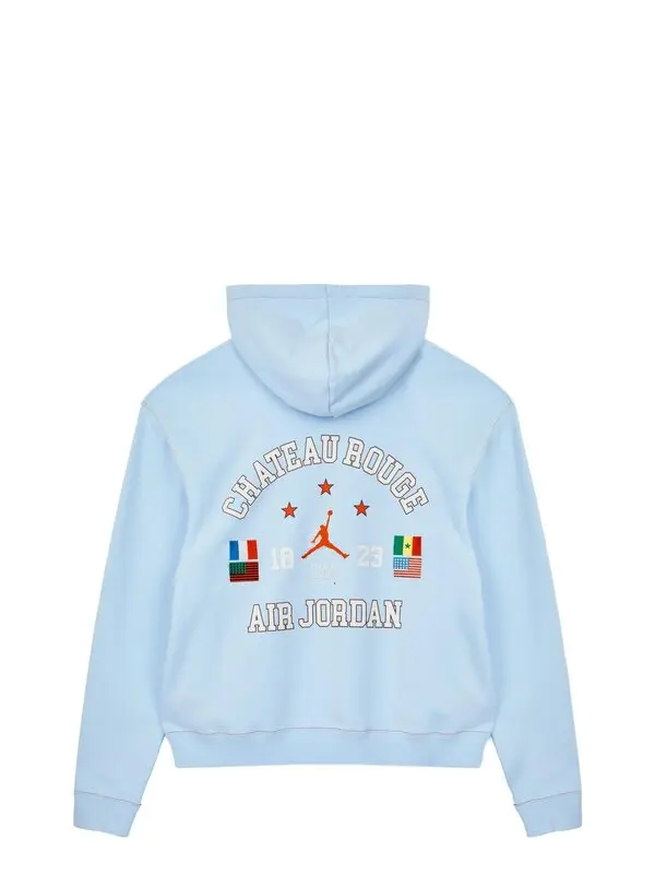 JORDAN X Maison Chateau Rouge Crossover French Terry Alphabet Pattern Printing Asia Edition Blue - Default Color