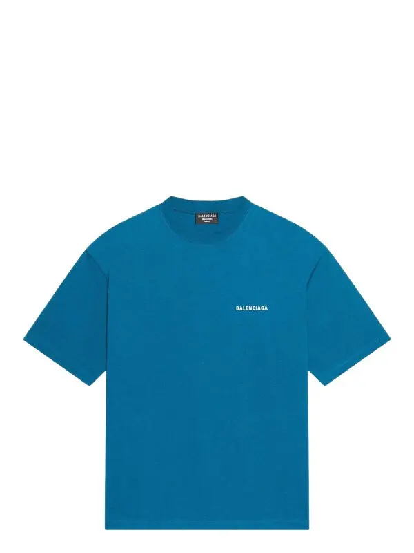 Balenciaga Logo T-shirt Medium Fit - Blue