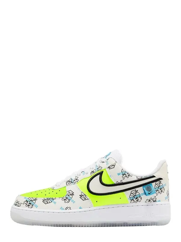Nike Force 1 '07 Lv8 Worldwide Pack Katakana Sneakers - White/blue/yellow