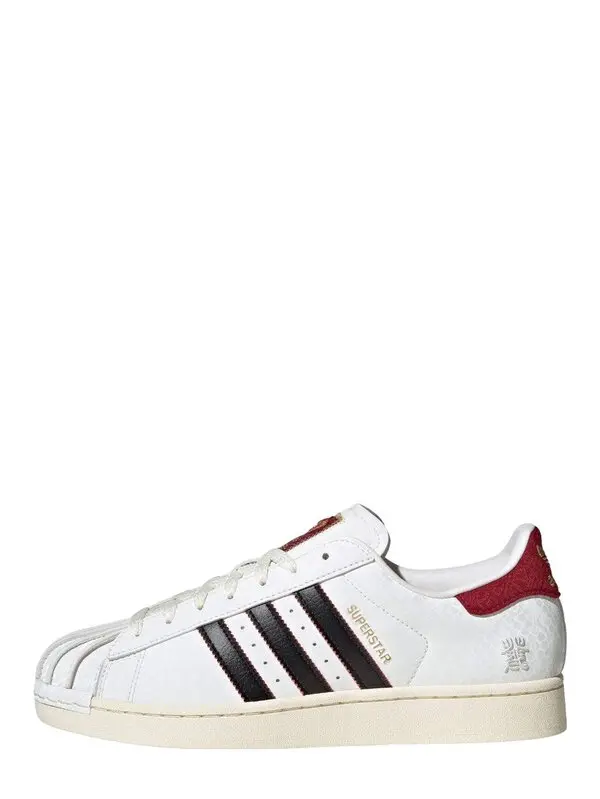 Adidas Superstar "year Of The Snake" Sneakers - Cloud White/core Black/active Maroon