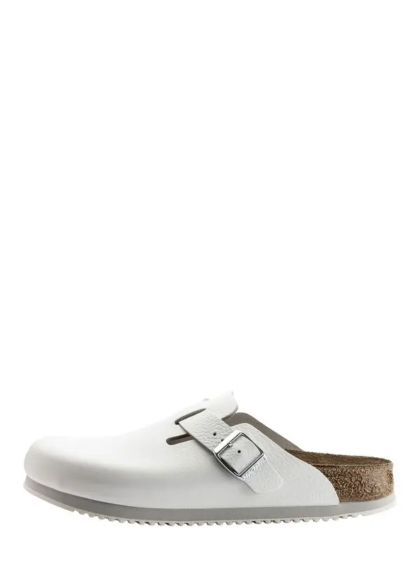 BIRKENSTOCK Boston Super Grip Leather Clogs - White