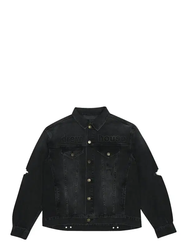 Drew House Oversized Mascot Trucker Jacket - Black
