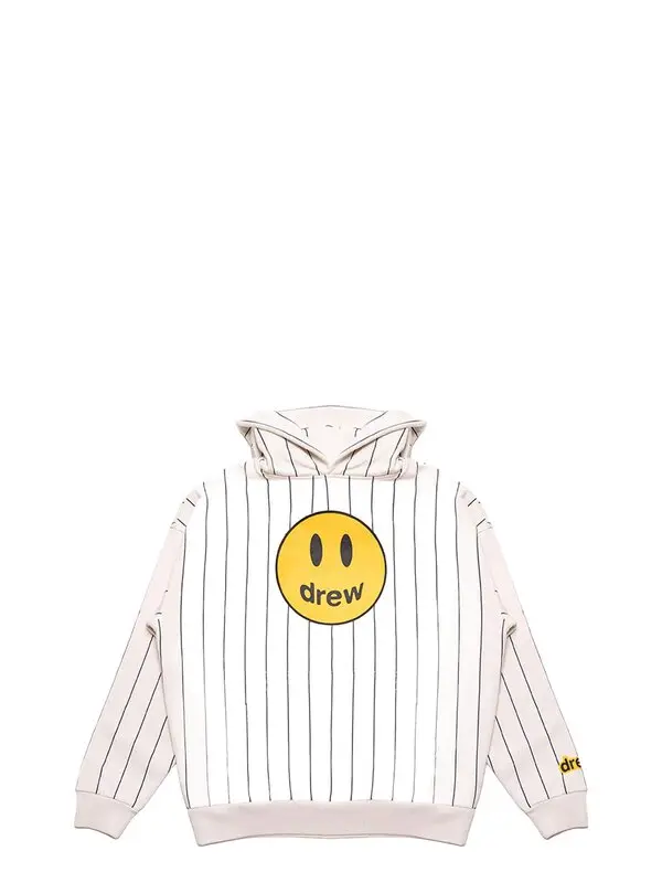 Drew House Mascot Hoodie Navy Pinstripe - White/navy
