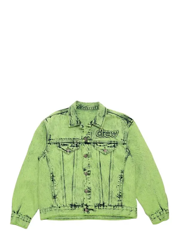 Drew House Oversized Trucker Jacket - Painted Lime