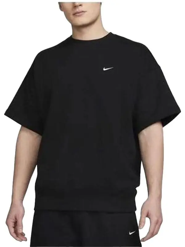 Nike Solo Swoosh French Terry Top - Black
