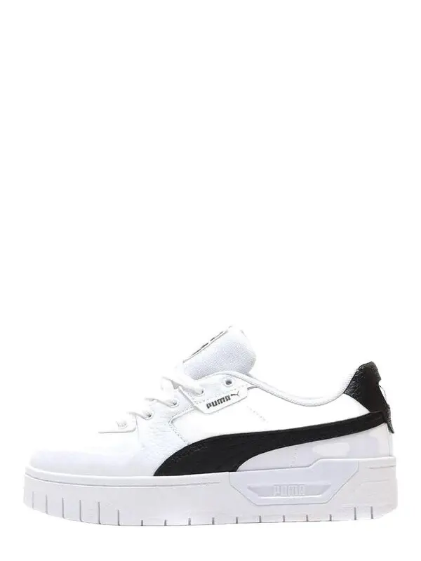 PUMA Cali Dream Leather Platform Sneakers - White/black