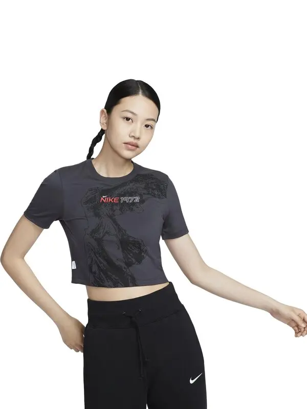 Nike Slim Crop T-shirt - Anthracite