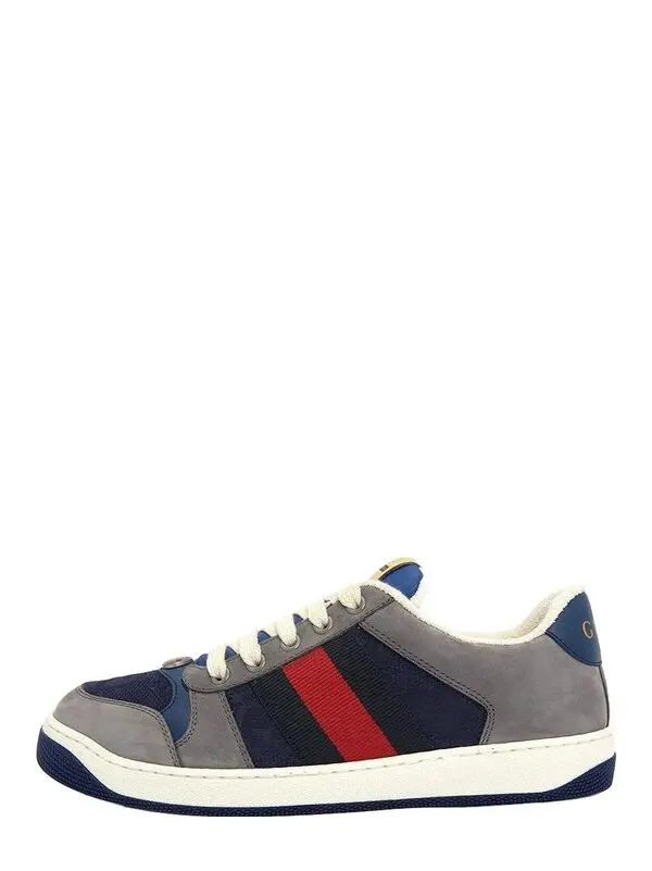 Gucci Gg Screener Low Top Sneakers - Grey/navy